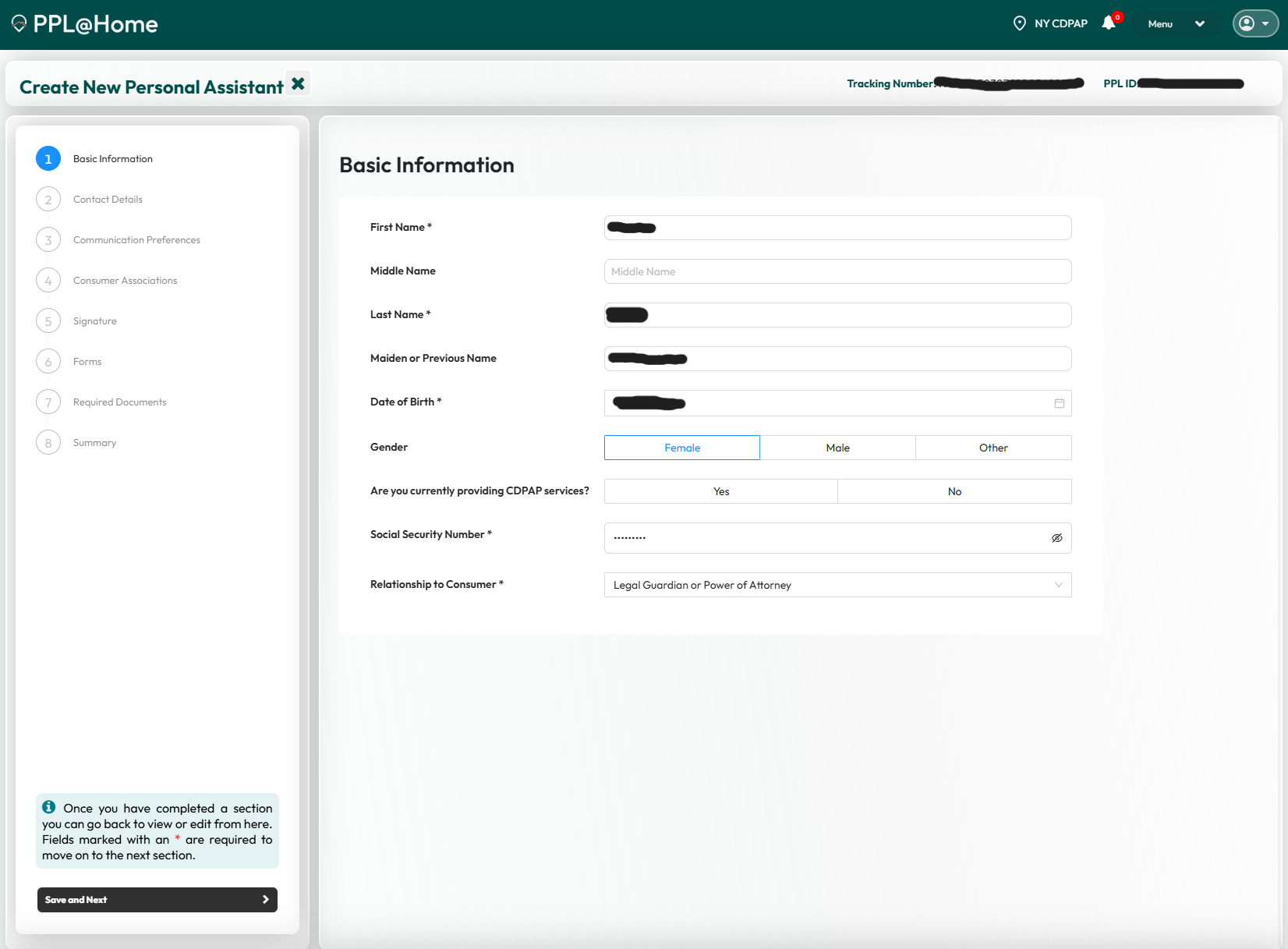 NY CDPAP Personal Assistant (PA) Transition to PPL using PPL@Home